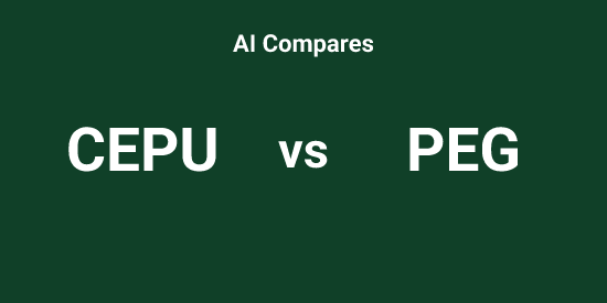 CEPU vs PEG - Comparison tool | Tickeron