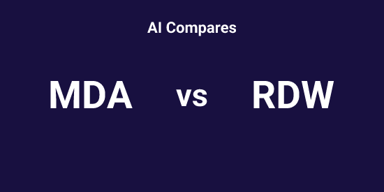 MDA vs RDW - Comparison tool | Tickeron