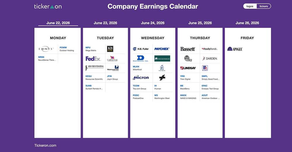 Q2 2026 Earnings Preview: MU, FDX, CCL, PAYX & More